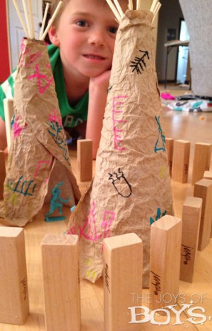 Easy Teepee Craft - The Joys of Boys