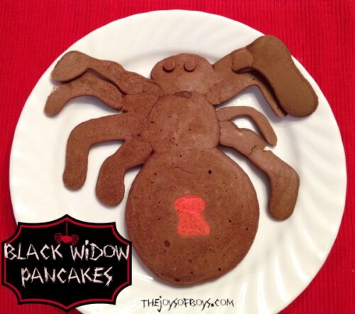 Black Widow Spider Pancakes - The Joys of Boys