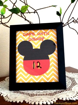 Days Until Disney Countdown - Free Printable - The Joys of Boys