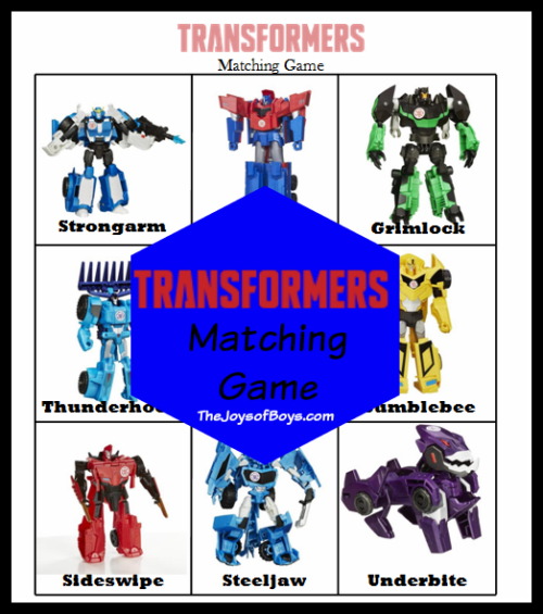 Transformers Matching Game - Free Printable