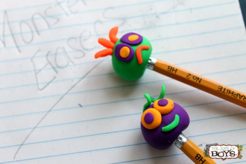 How to Make Monster Erasers with Eraser Clay - The Joys of Boys
