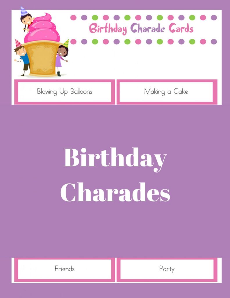 Birthday Charades - The Joys of Boys